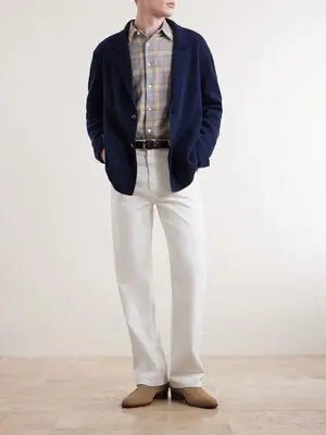 GOD'S TRUE CASHMERE Knitted Blazer With Amethyst Buttons