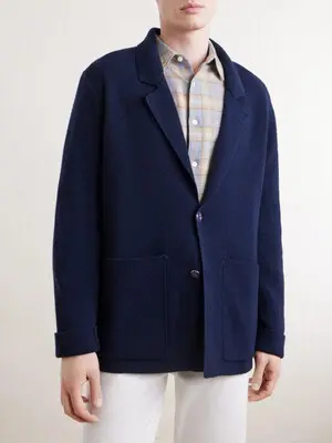 GOD'S TRUE CASHMERE Knitted Blazer With Amethyst Buttons