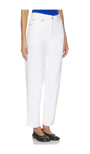 AGOLDE 80's Straight Leg Jeans In White