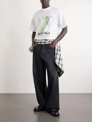 Balenciaga Oversized Printed Cotton-jersey T-shirt