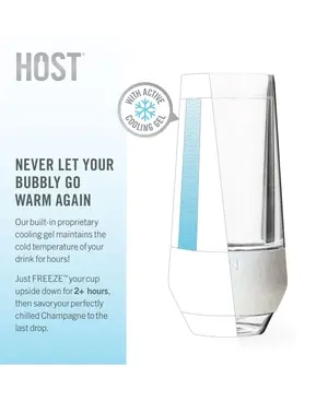 HOST Champagne Freeze Cooling Cup, Set Of 4