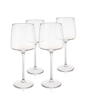 VISKI Reserve Julien Crystal Bordeaux Glasses, Set Of 4 - Clear