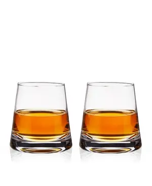 VISKI Burke Crystal Whiskey Glasses, Set Of 2