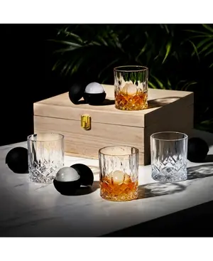 VISKI Admiral 8-piece Crystal Tumbler & Ice Sphere Box Set