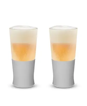 HOST Glass Freeze Beer Cooling Cup, Set Of 2