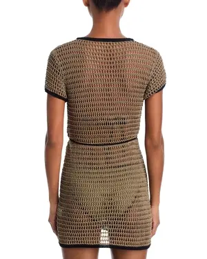 Staud Spritz Wrap Dress Swim Cover-up - Thyme/black