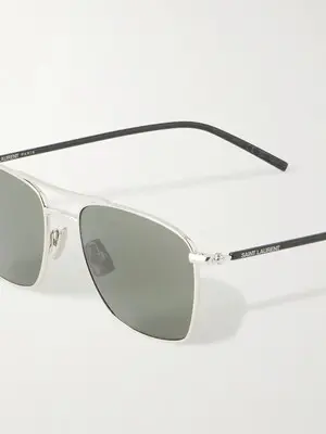 Saint Laurent Aviator-style Sunglasses - Silver