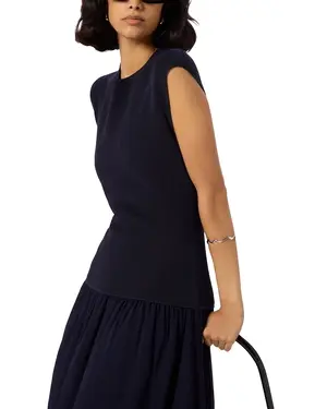 Whistles Knitted Bubble Hem Dress