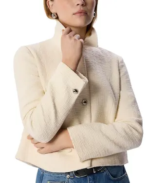 Whistles Cropped Boucle Jacket