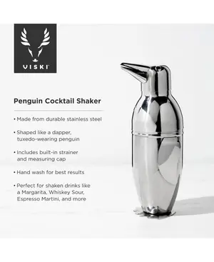 VISKI Irving Penguin Cocktail Shaker In Stainless Steel