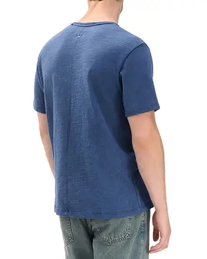 Rag & Bone Flame Classic Fit Short Sleeve Tee - Worn Indigo