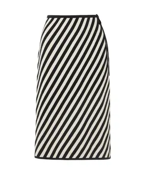 Posse Darcy Striped Pima Cotton Midi Skirt - Multi