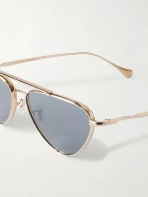 Oliver Spencer Jil Sander Aviator-style Sunglasses - Gold