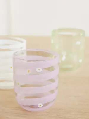 LAGUNA~B Margherite Medium Murano Glass Tumbler