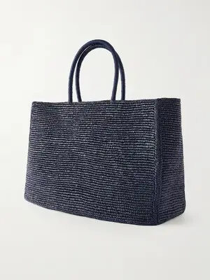 LIÉ STUDIO The Charlotte Raffia Tote - Blue