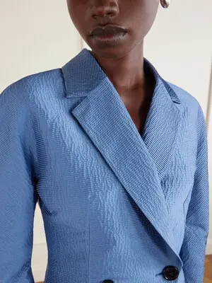 LANVIN Textured Satin Double-breasted Jacket