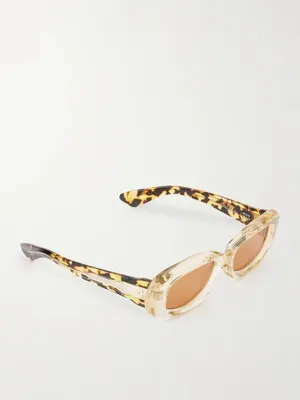 JACQUES MARIE MAGE Ann Oval-frame Sunglasses - Neutrals