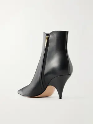 GIANVITO ROSSI Leather Pointed Toe Ankle Boots