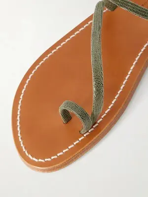 K.JACQUES Actium Snake-effect Leather Sandals