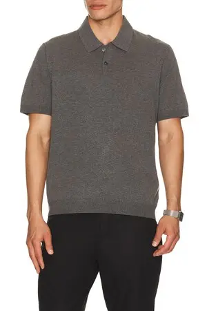 Theory Light Bilen Soris Polo In Charcoal