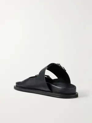 A.emery Leon Leather Sandals - Black