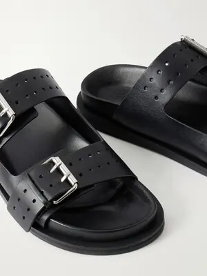 A.emery Leon Leather Sandals - Black