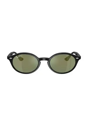 Ray-ban Oval Sunglasses In Acetate - Black