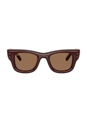 Ray-ban Wayfarer Puffer Square Sunglasses - Maroon
