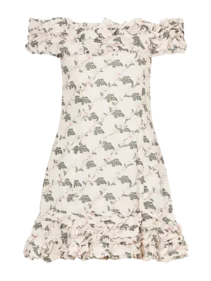 Agua Bendita Floral-printed Cotton Mini Dress - Multi