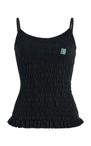 CONNER IVES Shirred Knit Cotton-cashmere Cami Top