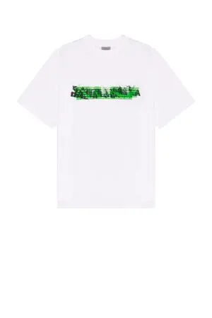 Balenciaga Medium Fit T-shirt In ,green - White