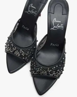 CHRISTIAN LOUBOUTIN Miss Z 80 Strass Mules - Black