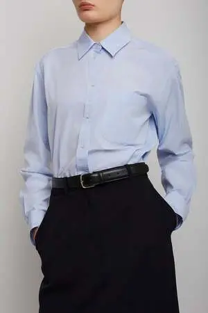 THE ROW Gavina Light Cotton Shirt - Blue
