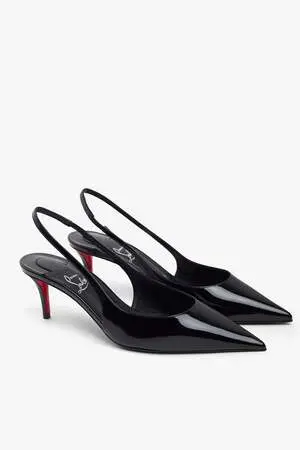 CHRISTIAN LOUBOUTIN Patent Slingback Pumps - Black