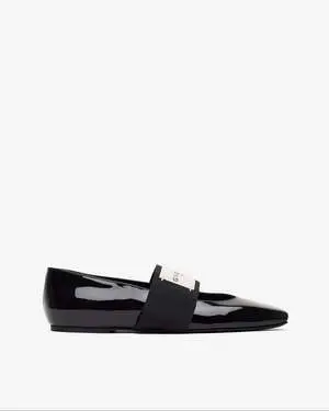 Givenchy Logo Ballerinas - Black