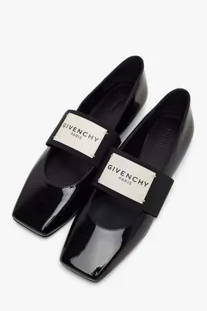Givenchy Logo Ballerinas - Black