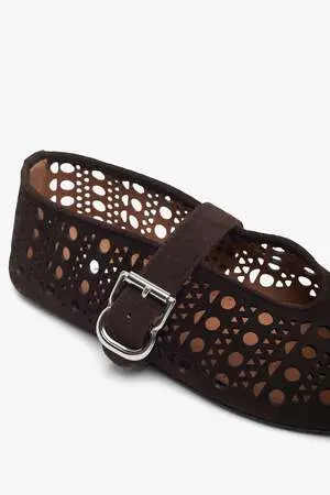 Alaïa Vienne Suede Ballet Flats