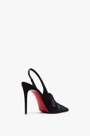 CHRISTIAN LOUBOUTIN Circus Max 100 Suede Slingback Pumps
