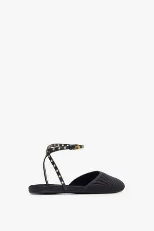 Alaïa Paper Straw Flat Sandals - Black