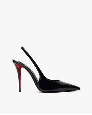 CHRISTIAN LOUBOUTIN Miss Z 100 Patent Slingback Pumps - Black