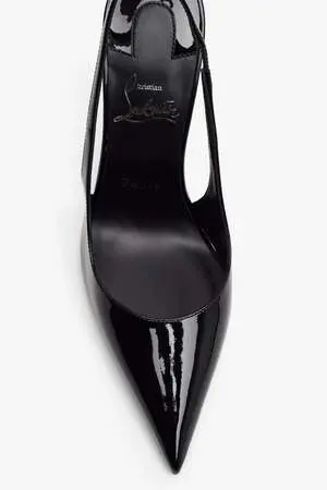 CHRISTIAN LOUBOUTIN Miss Z 100 Patent Slingback Pumps - Black