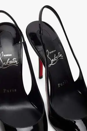 CHRISTIAN LOUBOUTIN Miss Z 100 Patent Slingback Pumps - Black