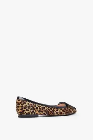 ROGER VIVIER Gommettine Leopard Ballet Flats