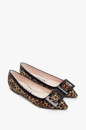 ROGER VIVIER Gommettine Leopard Ballet Flats