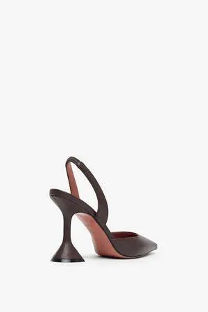 Amina Muaddi Holli 95 Leather Slingbacks