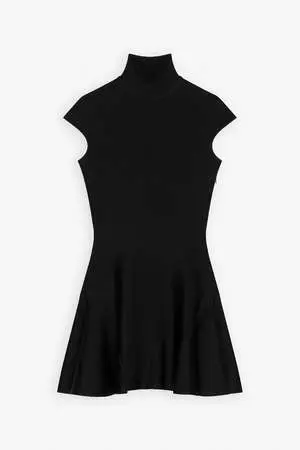 Givenchy Short Sleeve Flare Dress - Black