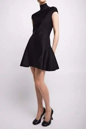 Givenchy Short Sleeve Flare Dress