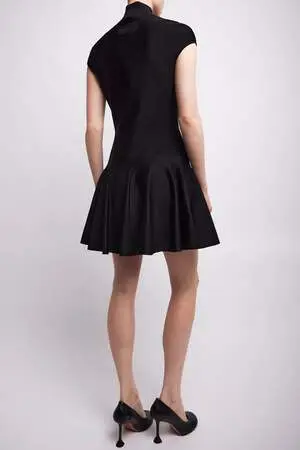 Givenchy Short Sleeve Flare Dress