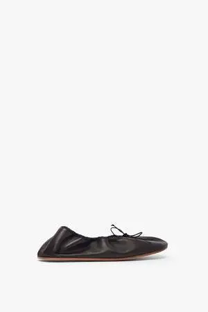 THE ROW Round Leather Ballet Flats