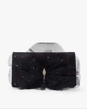CHRISTIAN LOUBOUTIN Bettina Bow Clutch - Black